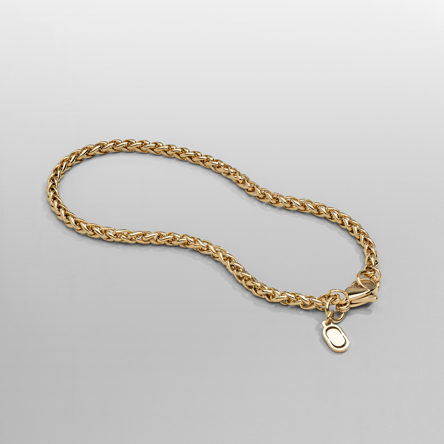 3mm Wheat Chain Bracelet in 18k Gold | CRAFTD London